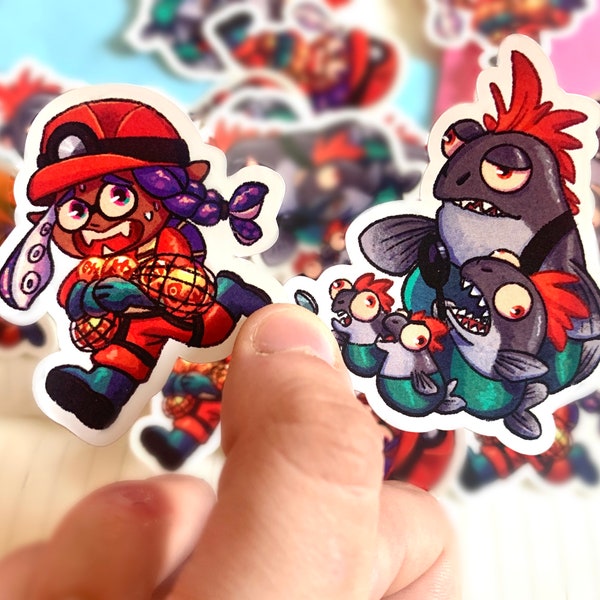 Splatoon Salmon Run Stickers - Etsy