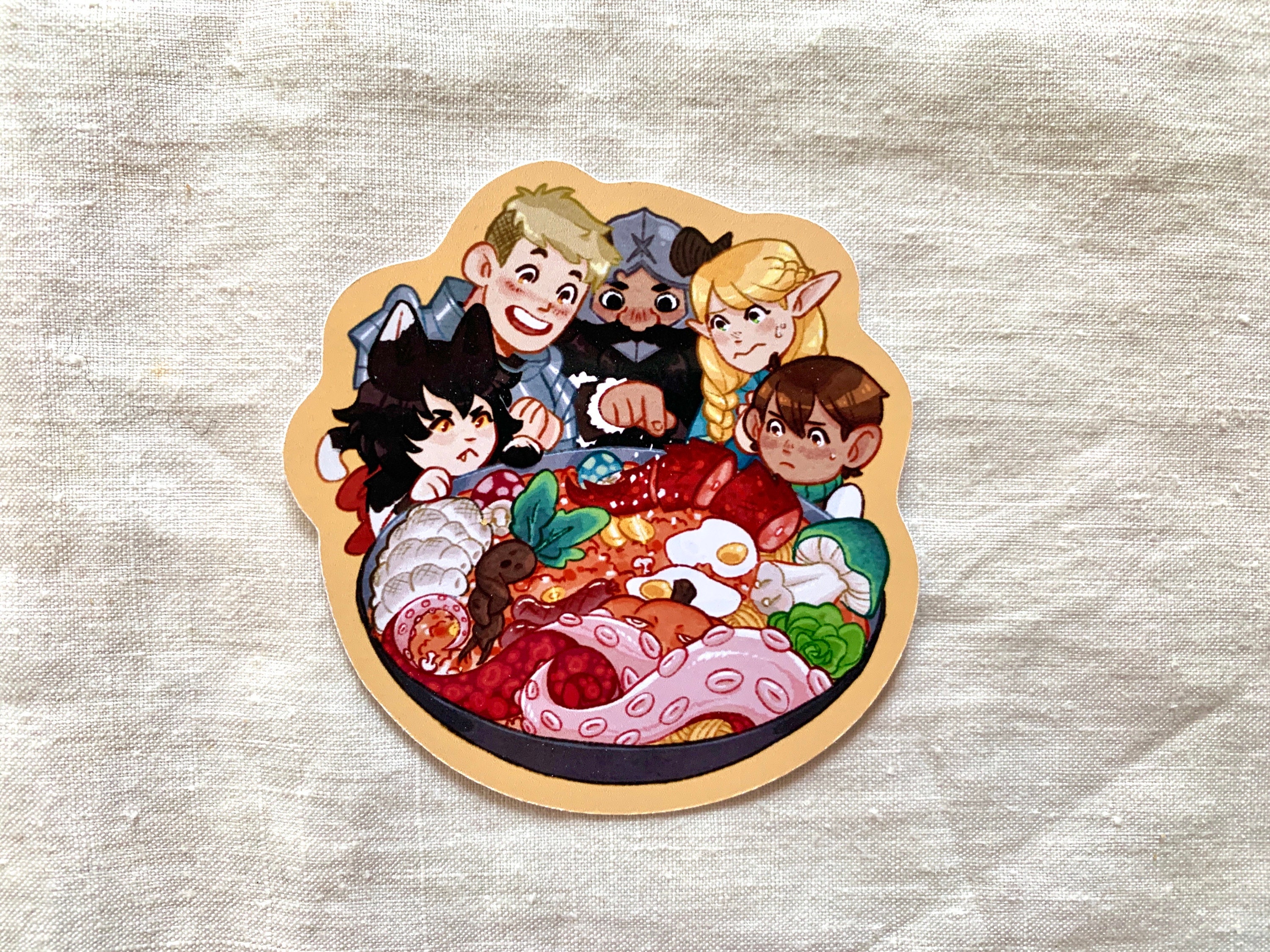 Dungeon Meshi Paper Sticker Delicious in Dungeon - Etsy