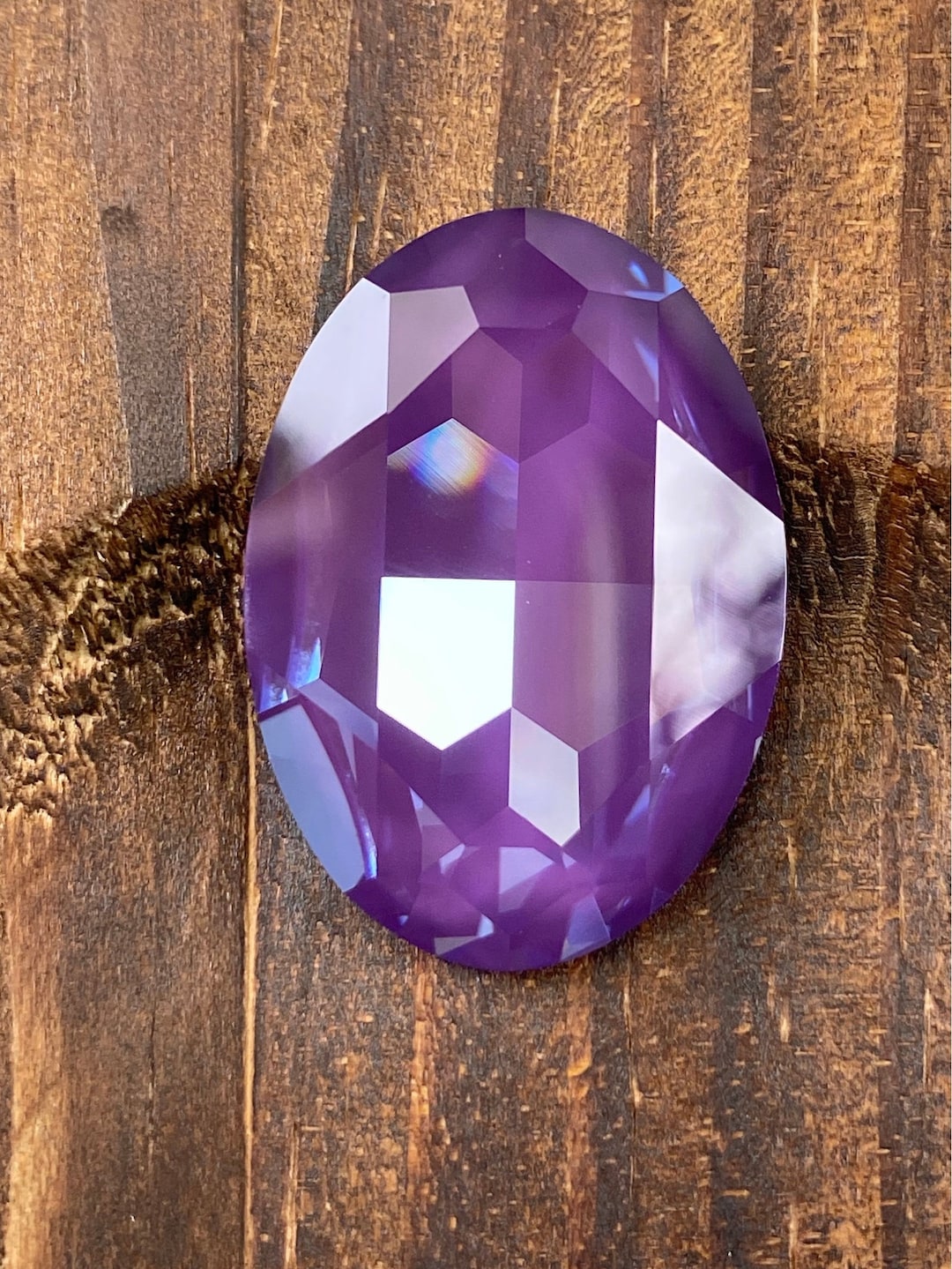 Swarovski Austria Made 4127 Large Oval Fancy Stone Crystal Purple ...