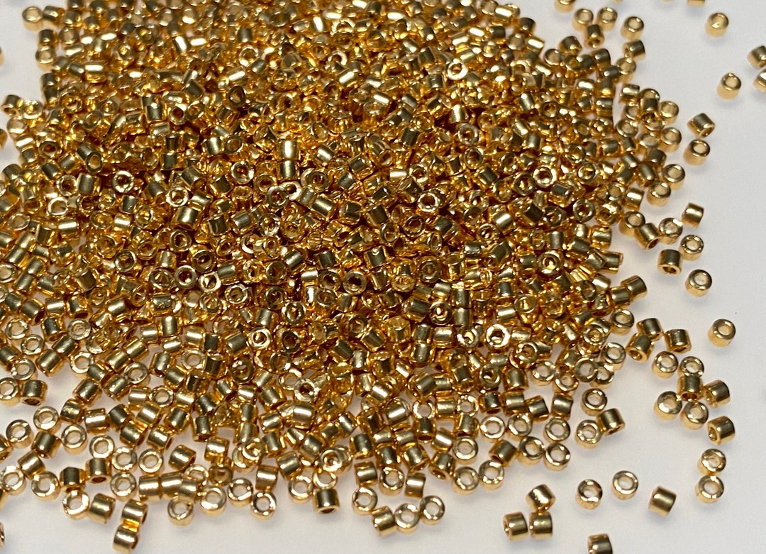 MIYUKI 11/0 Delica Bead DB 1832 Duracoat Galvanised Gold, Japanese ...