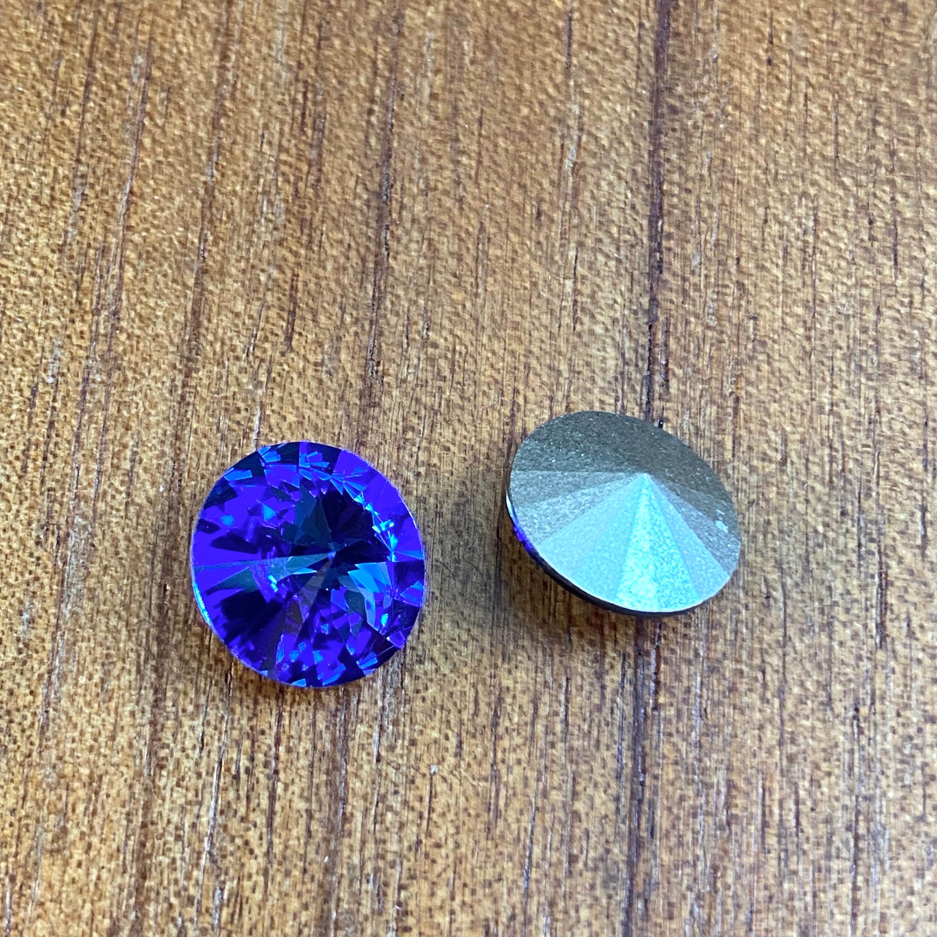 Swarovski Austria Made Round Stone 1122 12mm Rivoli Crystal Capri Blue ...