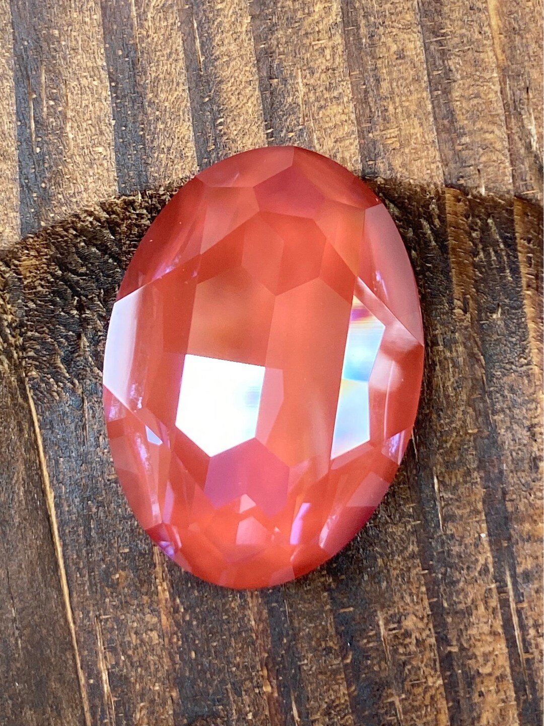 Swarovski Austria Made 4127 Large Oval Fancy Stone Crystal Maroon ...