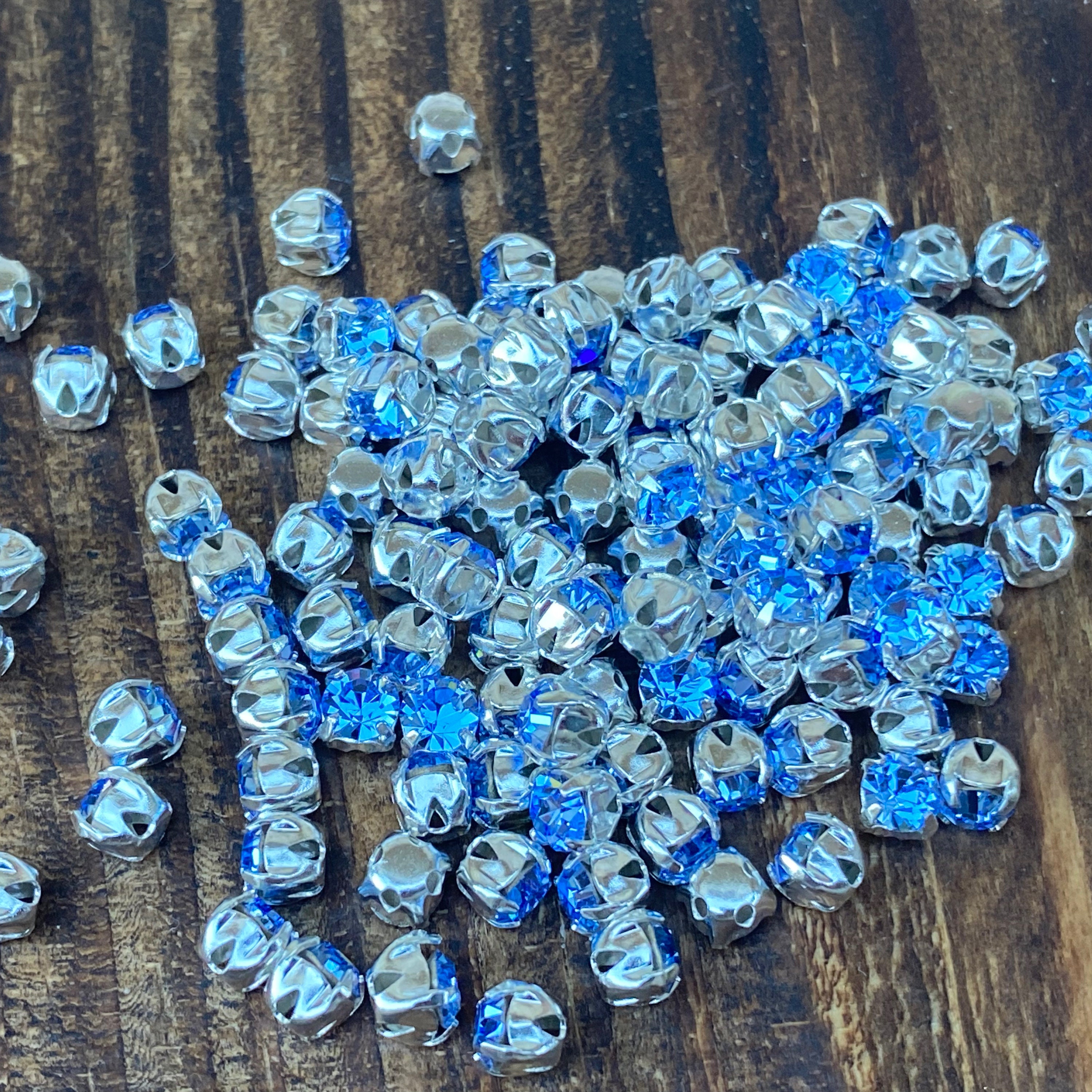 4mm Chatons Montees, Preciosa MC Chaton Maxima SS16/PP31 Crystal Light ...