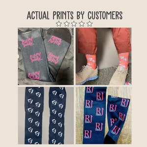 Add Any Custom Text, Personalized Socks, Custom Name on Socks, Custom ...