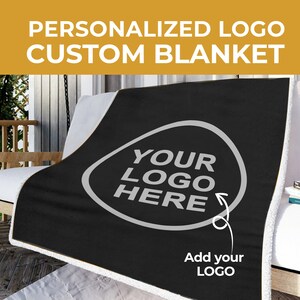 Put Your Logo on a Blanket Corporate Gift, Business Logo on Blanket ...