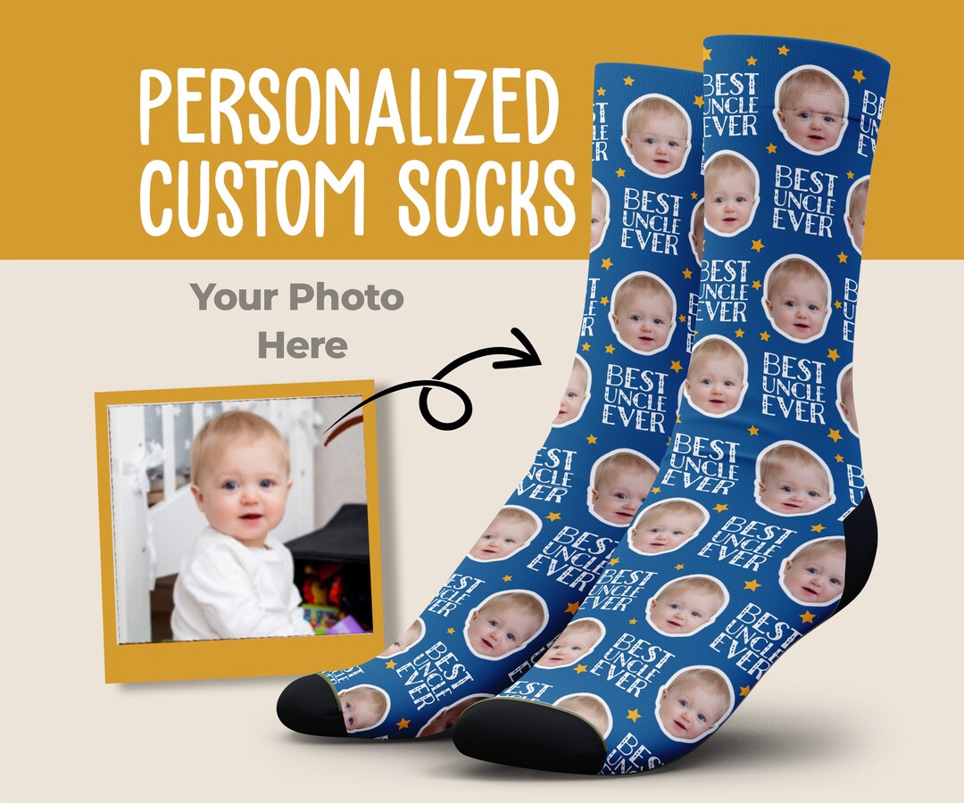 Best Uncle Ever, Personalize Socks, Uncle Gifts, Uncle Socks, Funny ...