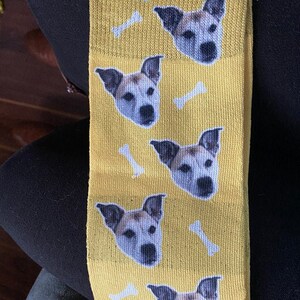 Custom Dog Photo Socks, Gift for Dog Lovers, Dog Face on Socks, Cute Dog Socks, Custom Pet Socks ...