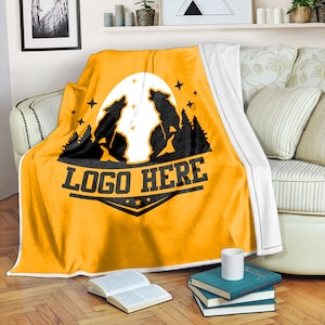 Custom Logo Blanket - Personalized Blanket With Logo, Custom Blanket ...