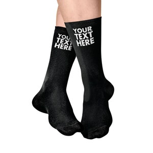 Add Any Custom Text, Personalized Socks, Custom Name on Socks, Custom ...