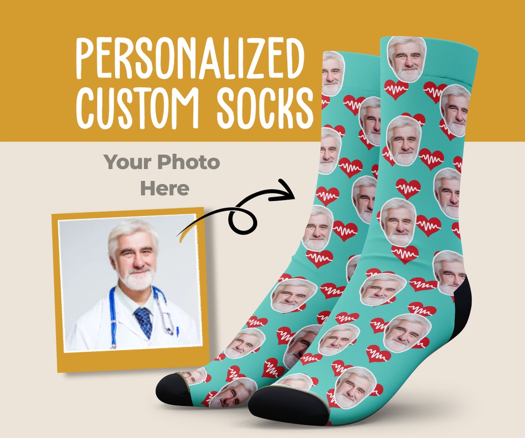 Custom Doctor Socks Custom Face Socks, New Doctor Gift, Doctor ...