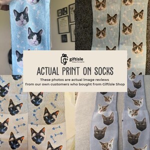 Custom Cat Face Socks, Cat Mom Gifts, Gifts for Cat Lovers, Cat Person ...