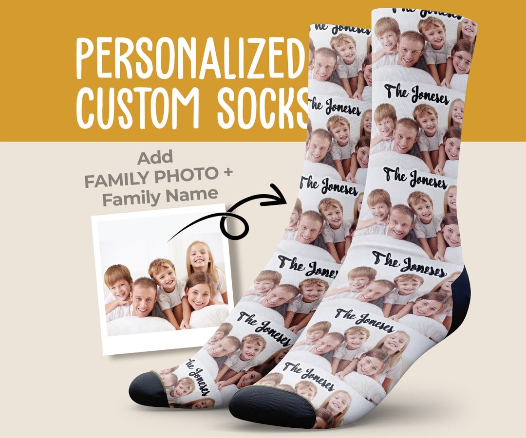 Custom Family Photo Collage Socks - Custom Face Socks, Socks With ...