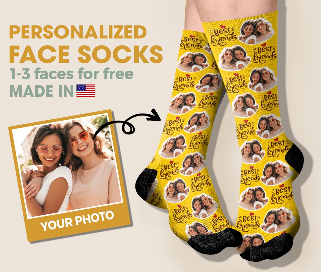 Custom Best Friend Socks BFF Photo Socks Gift for BFF - Etsy