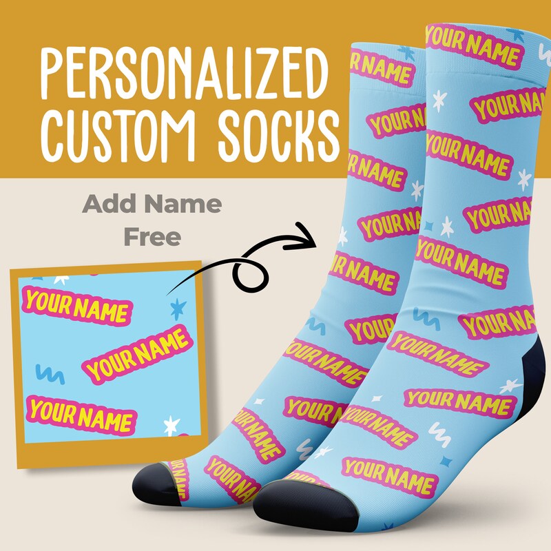 Printed Socks - Etsy