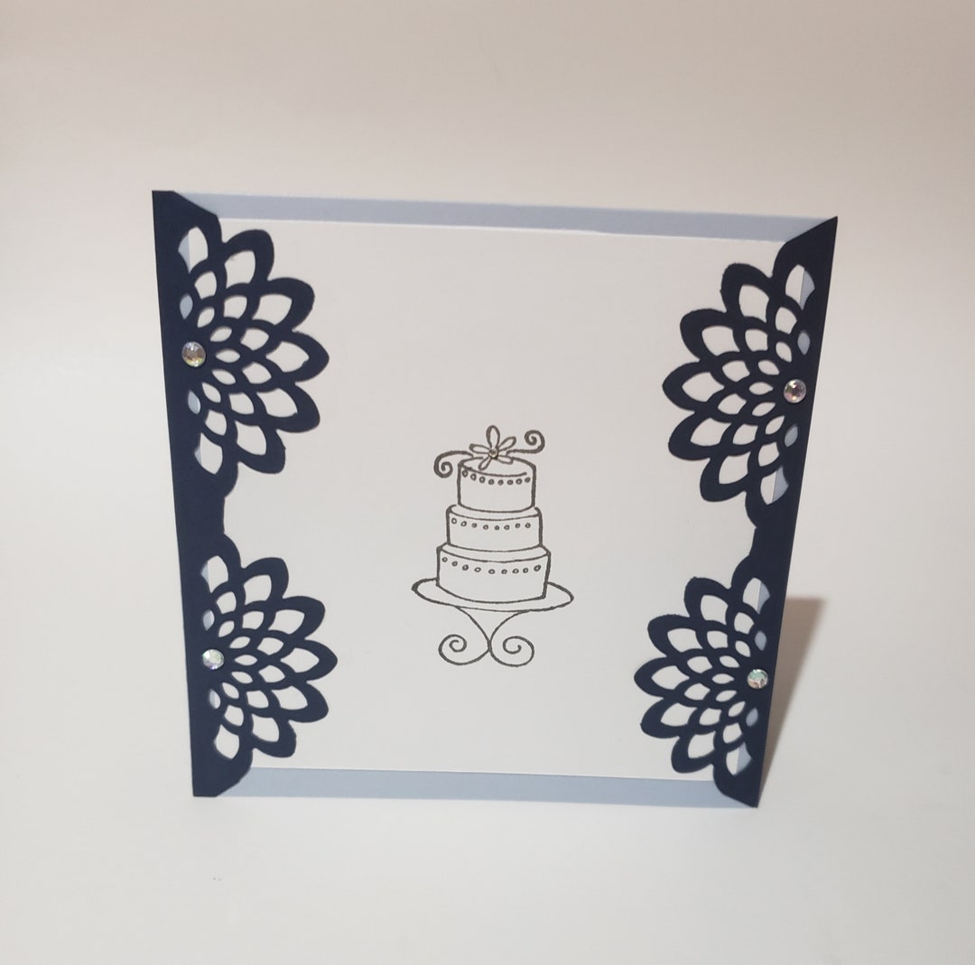 Handmade Simple Wedding Card - Etsy