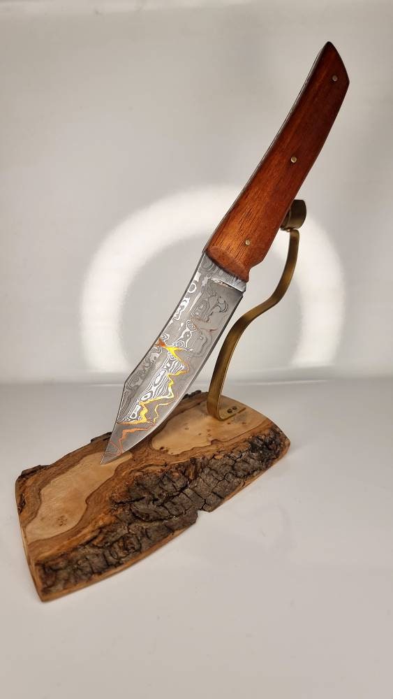 Copper Damascus Knife #modèle Copper Damask - Etsy