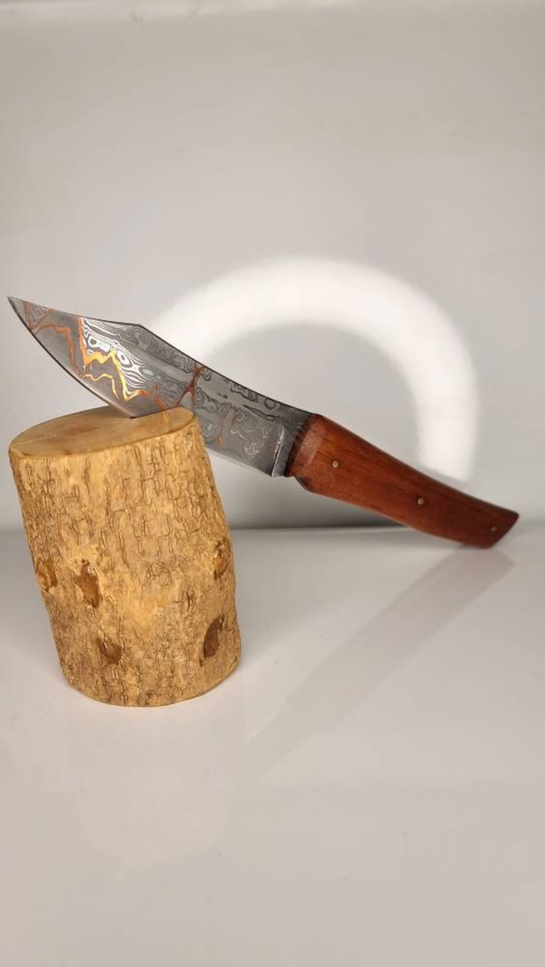 Copper Damascus Knife #modèle Copper Damask - Etsy