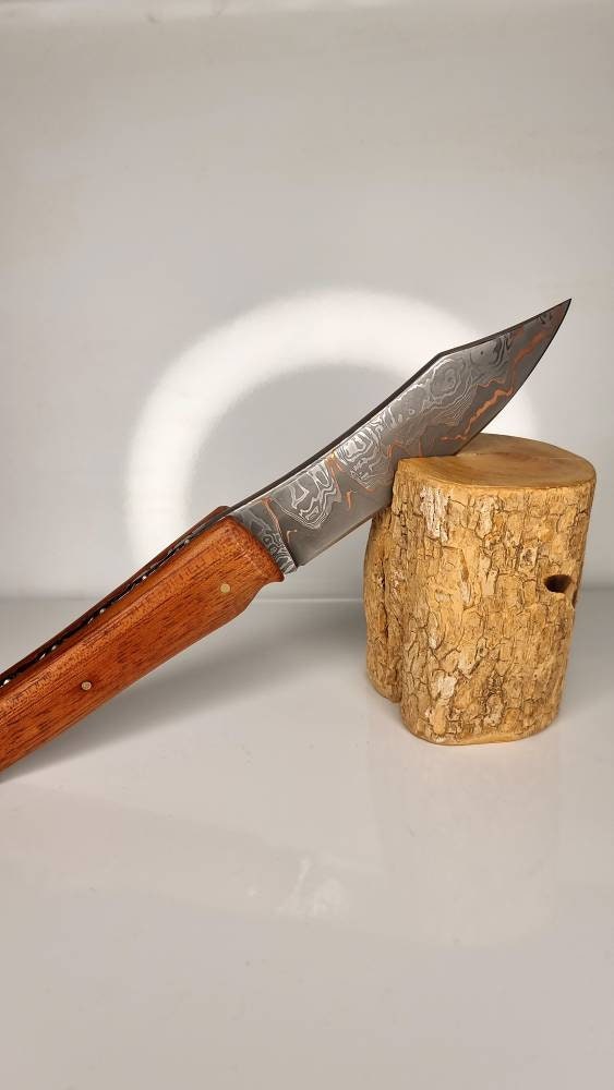 Copper Damascus Knife #modèle Copper Damask - Etsy