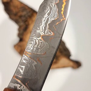 Copper Damascus Knife #modèle Copper Damask - Etsy