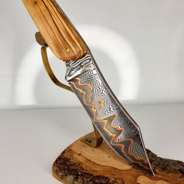 San Mai Copper Knife - Etsy
