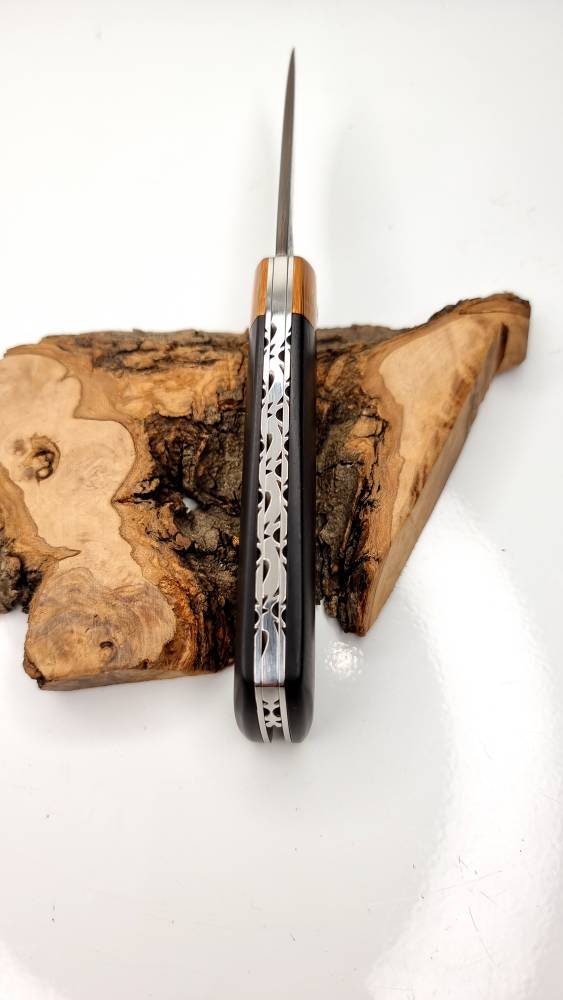 Copper Damascus Folding Knife, Mokume Gane Copper Damascus - Etsy