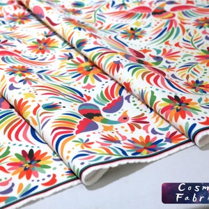 Mexican Otomi Pattern Print Fabric by the Yard, Mexican Home Decor ...