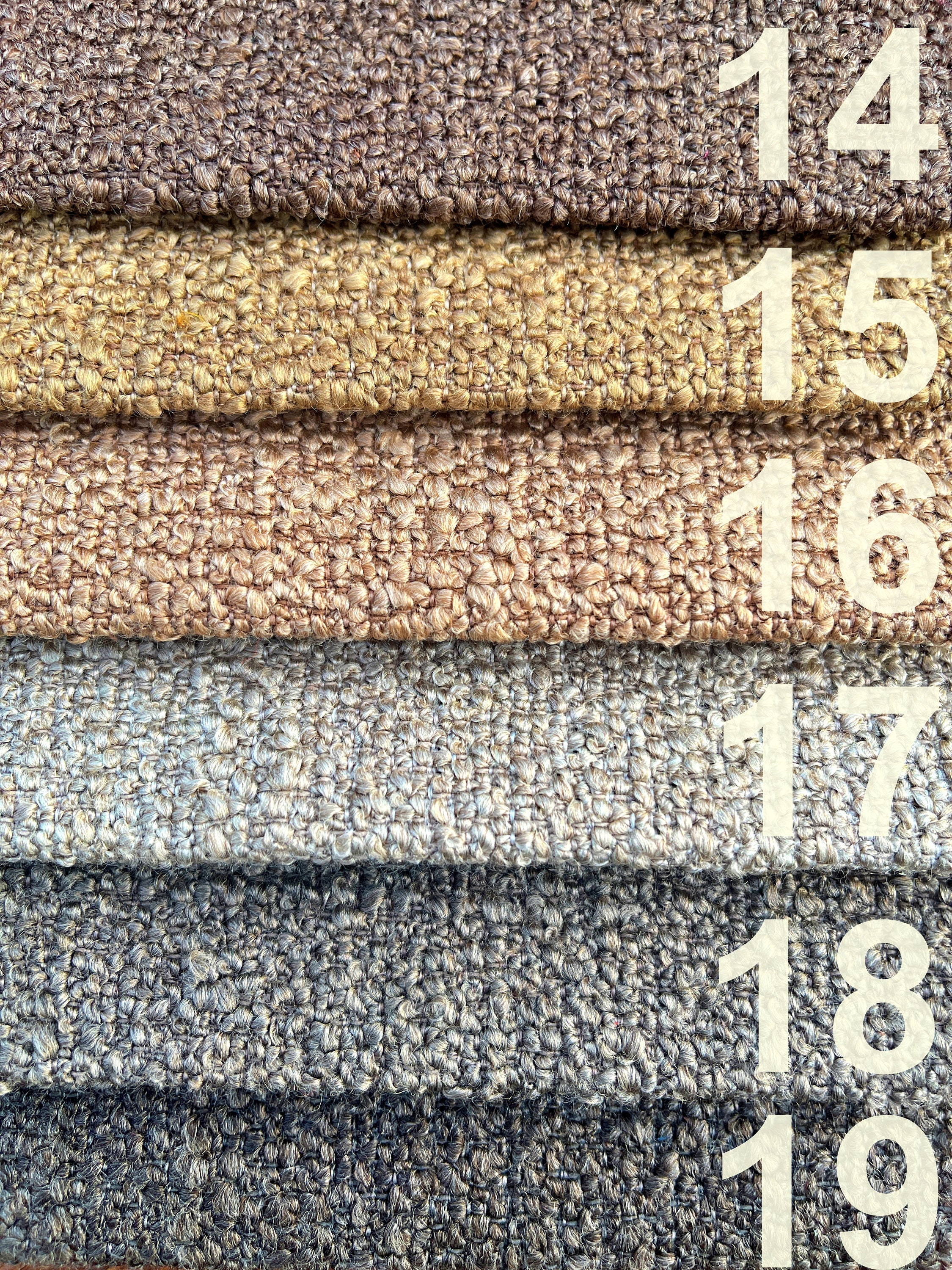Solid 6 Color Boucle Upholstery Fabric by the Yard, Home Decor Boucle ...