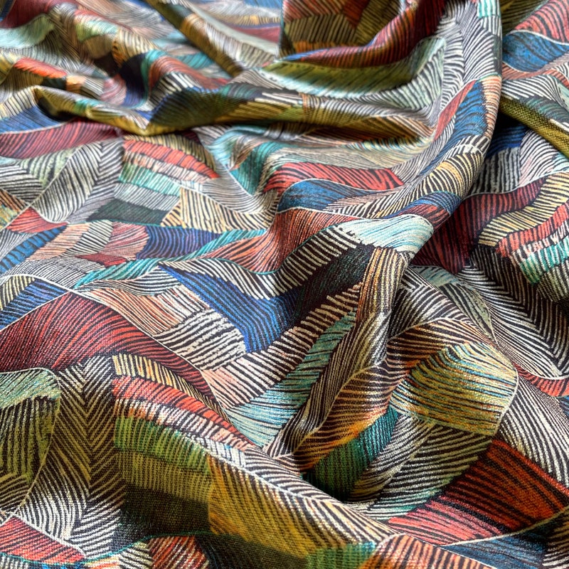 Upholstery Leaf Print Fabric - Etsy