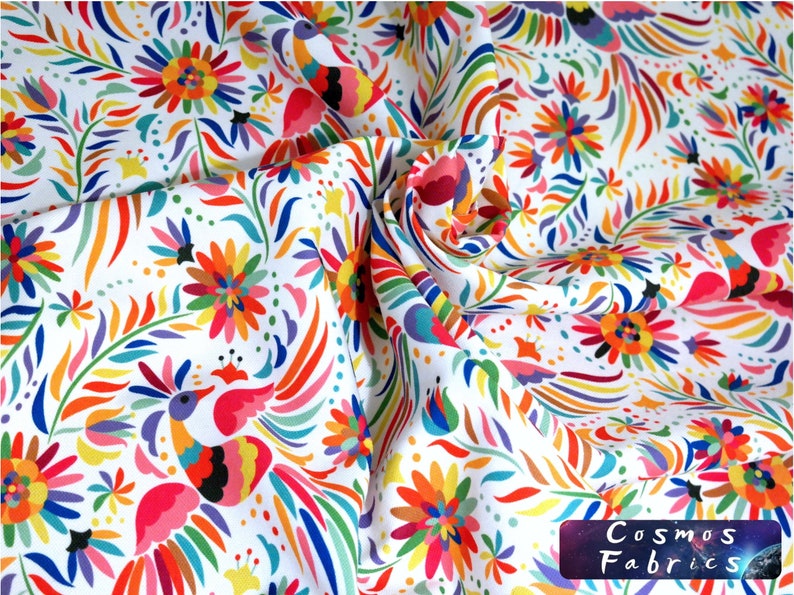 Mexican Otomi Pattern Print Fabric by the Yard, Mexican Home Decor ...