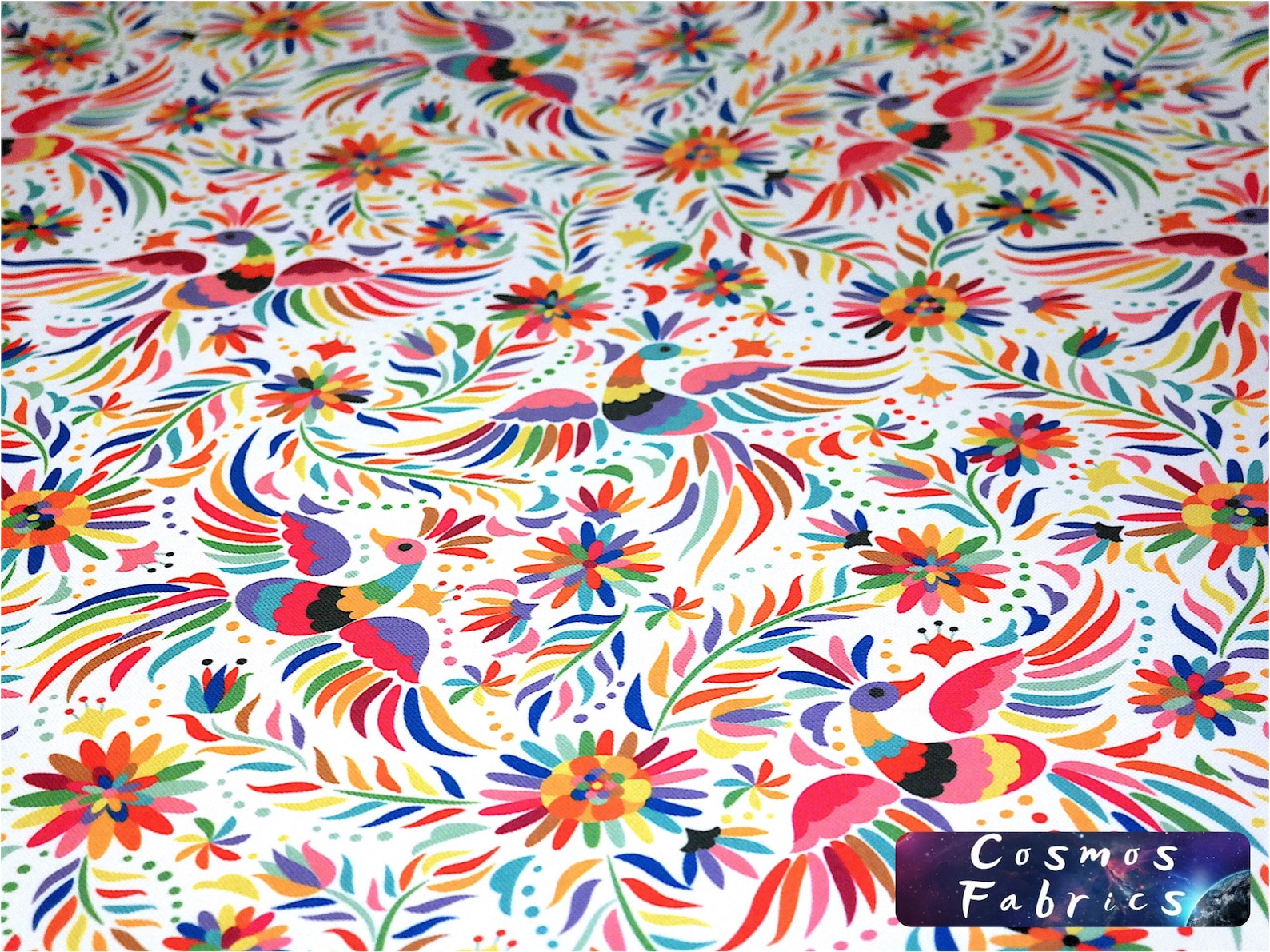 Mexican Otomi Pattern Print Fabric by the Yard, Mexican Home Decor ...