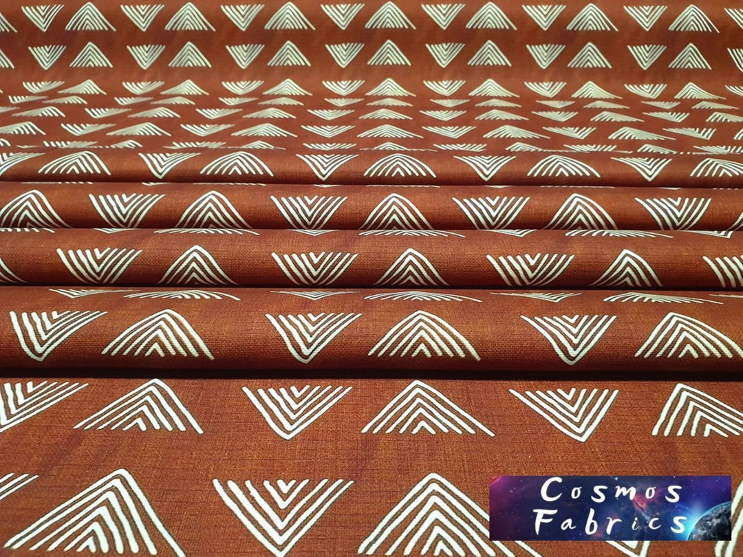 Tribal Mudcloth Fabric: Pyramid Pattern, Digital Print Polyester, Home ...