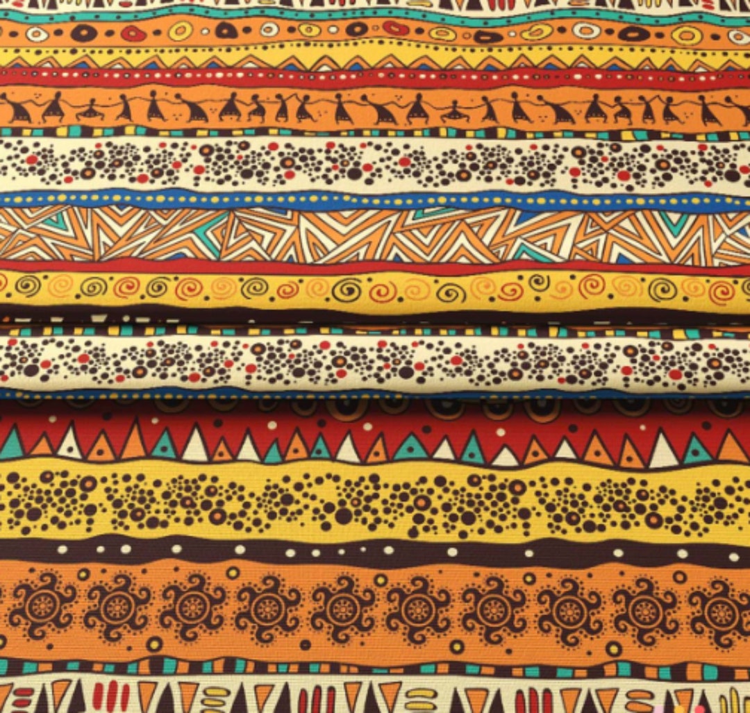 Aztec Pattern Upholstery Fabric by the Meter, Ethnic Home Decor Fabric ...