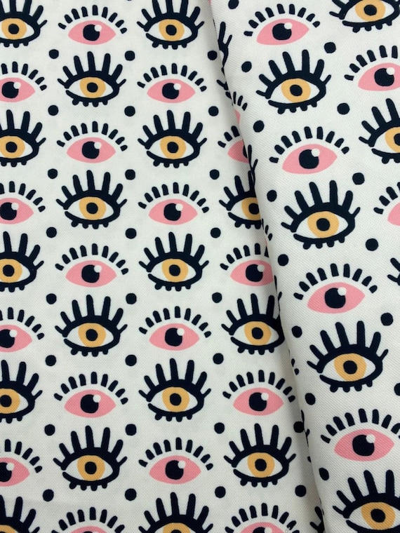 Evil Eye Pattern Upholstery Fabric by the Meter Home Garden - Etsy