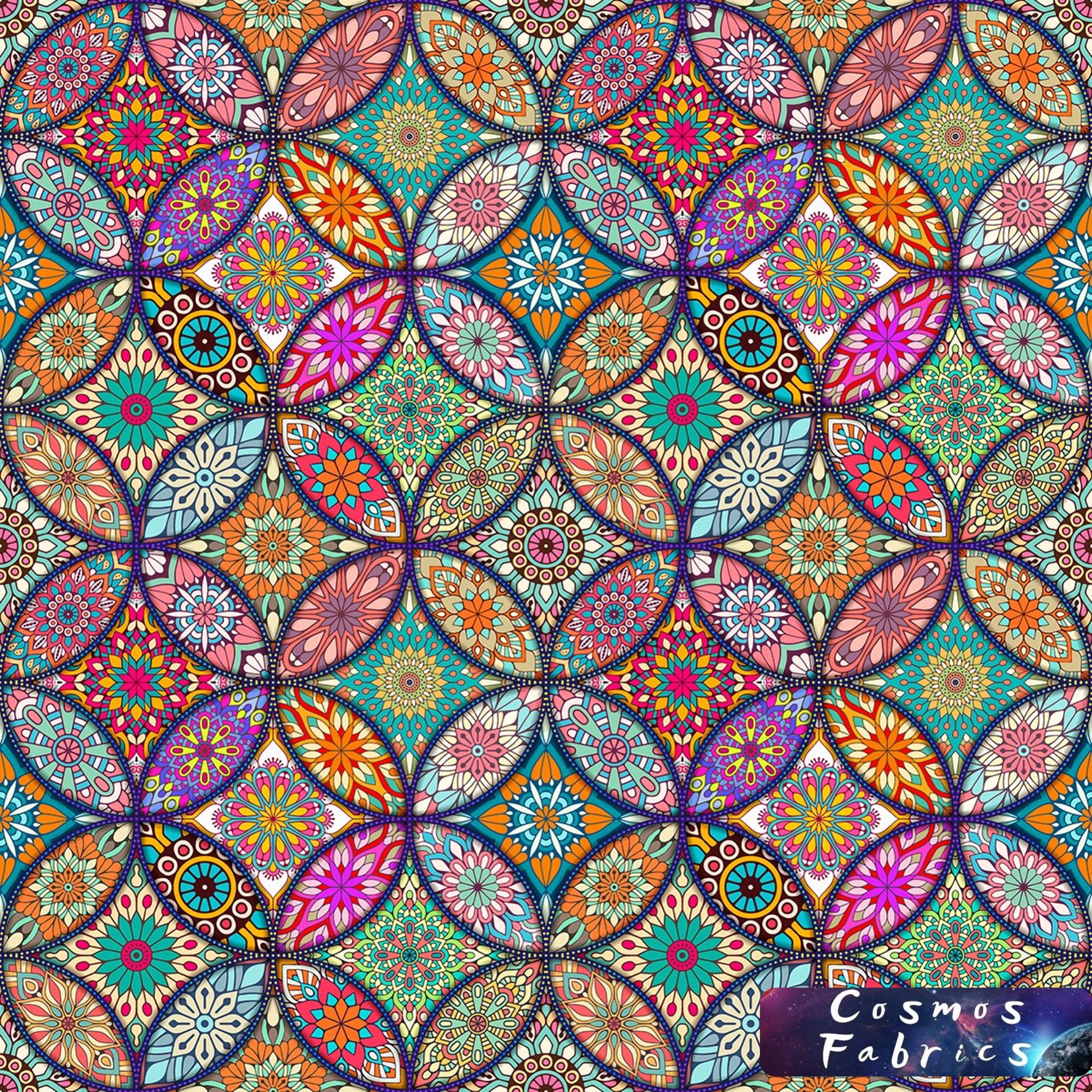 Mandala Pattern Fabric by the Meter Geometric Home Decor | Etsy