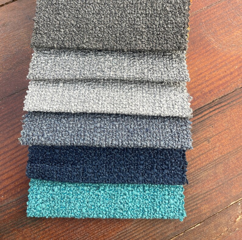 Solid 6 Color Boucle Upholstery Fabric by the Yard, Home Decor Boucle ...