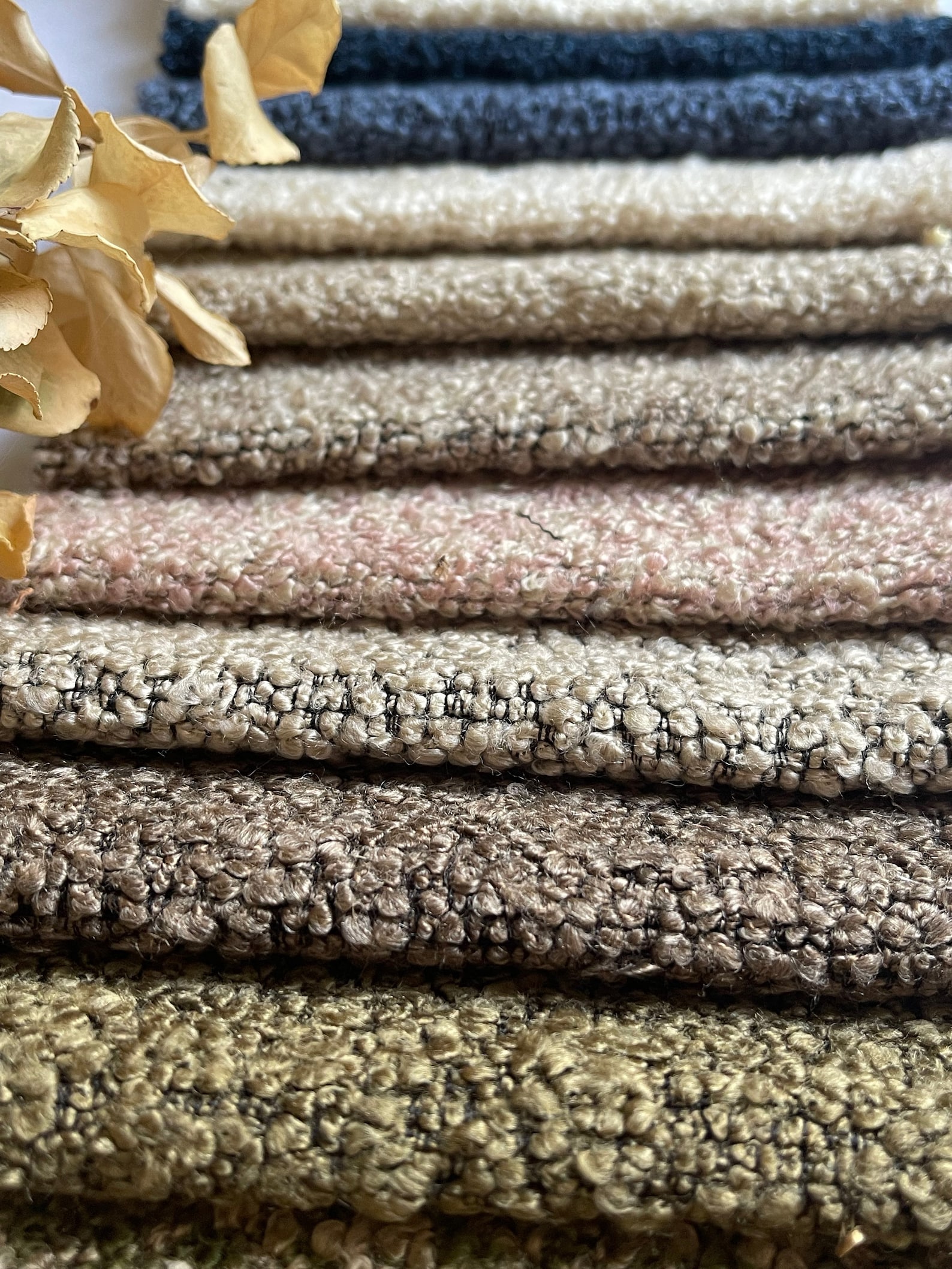 Textured Boucle Upholstery Fabric, 7 Colors, Furnishing Fabric by the ...
