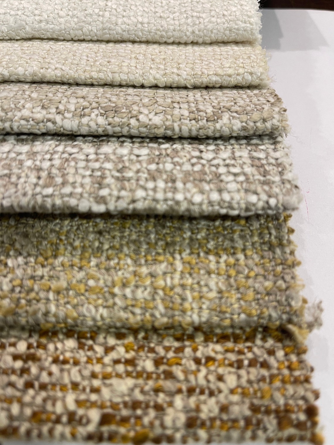 Multi 6 Color Boucle Upholstery Fabric by the Yard, Home Decor Boucle ...
