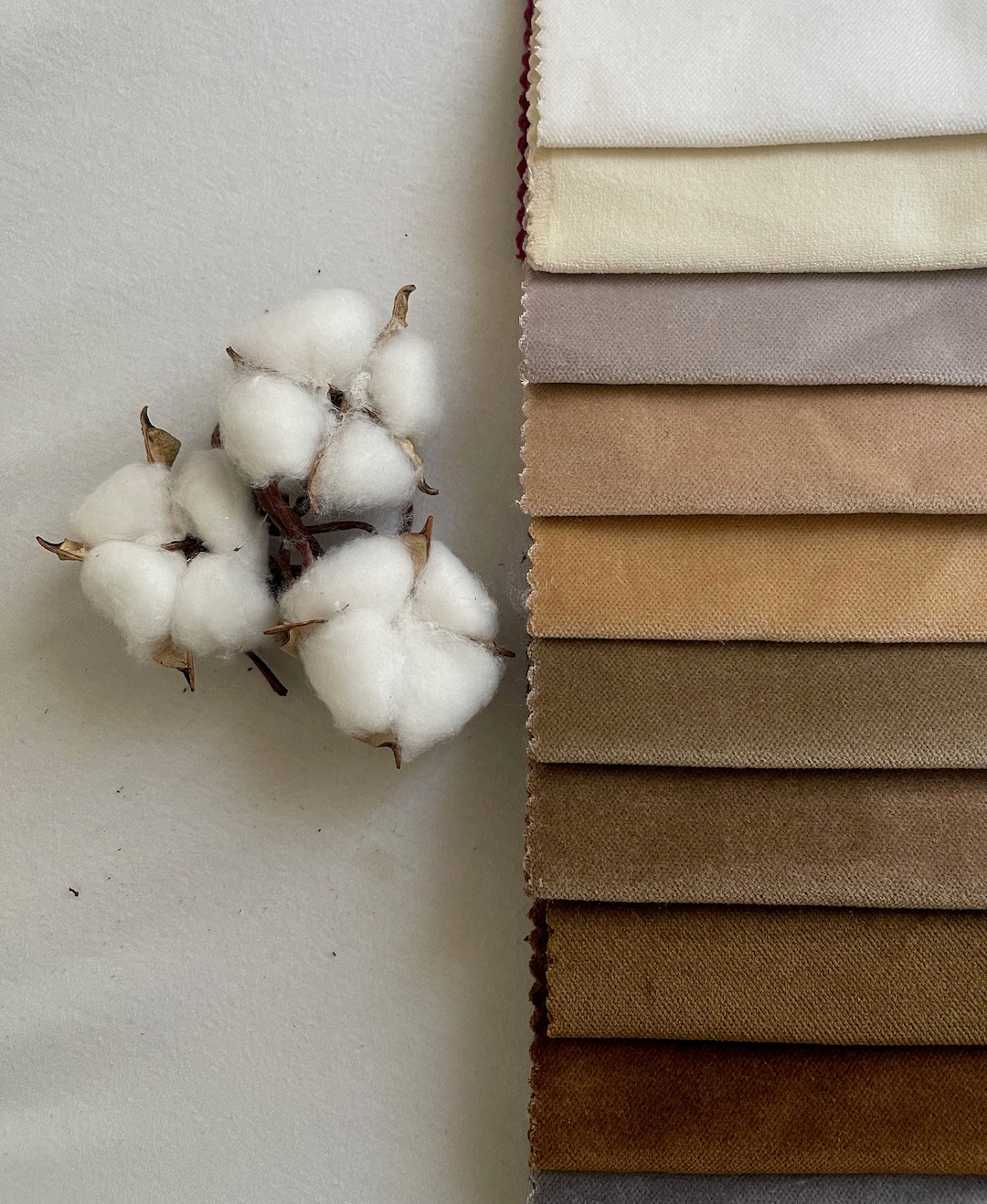 Cotton Velvet Upholstery Fabric by the Yards, 15 Colours, 55'' (140 Cm ...