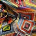 Colorful Lines Pattern Upholstery Velvet Print Fabric by the Yards ...