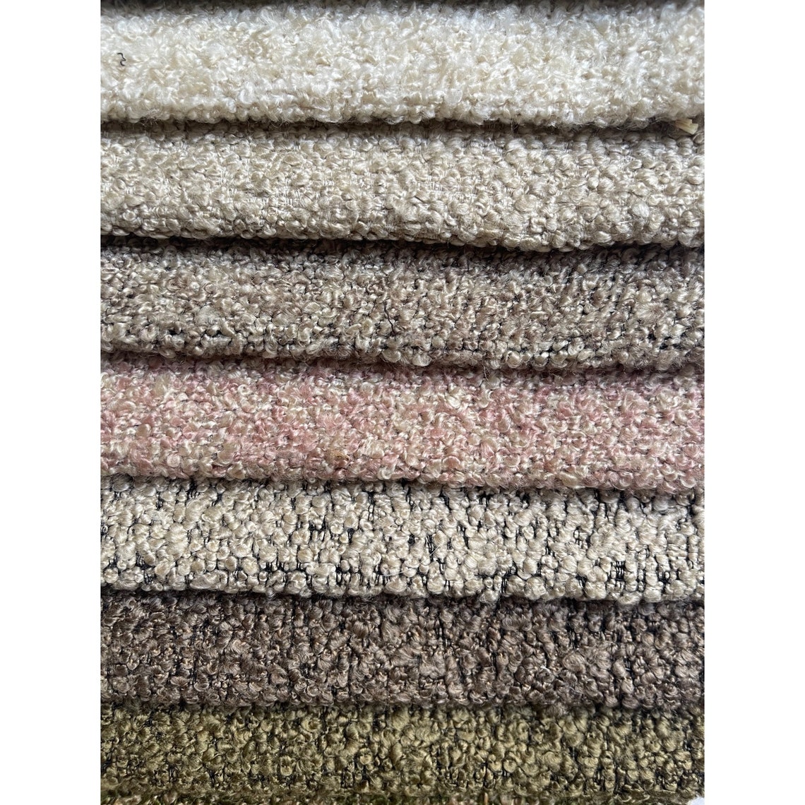 Textured Boucle Upholstery Fabric, 7 Colors, Furnishing Fabric by the ...