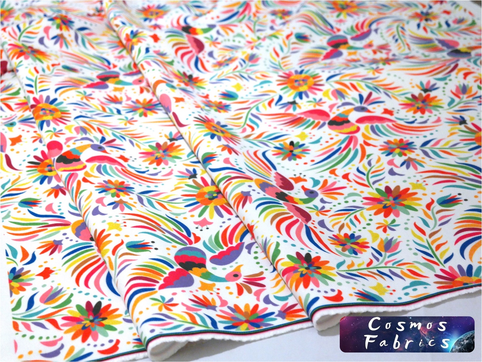 Mexican Otomi Pattern Print Fabric by the Yard, Mexican Home Decor ...