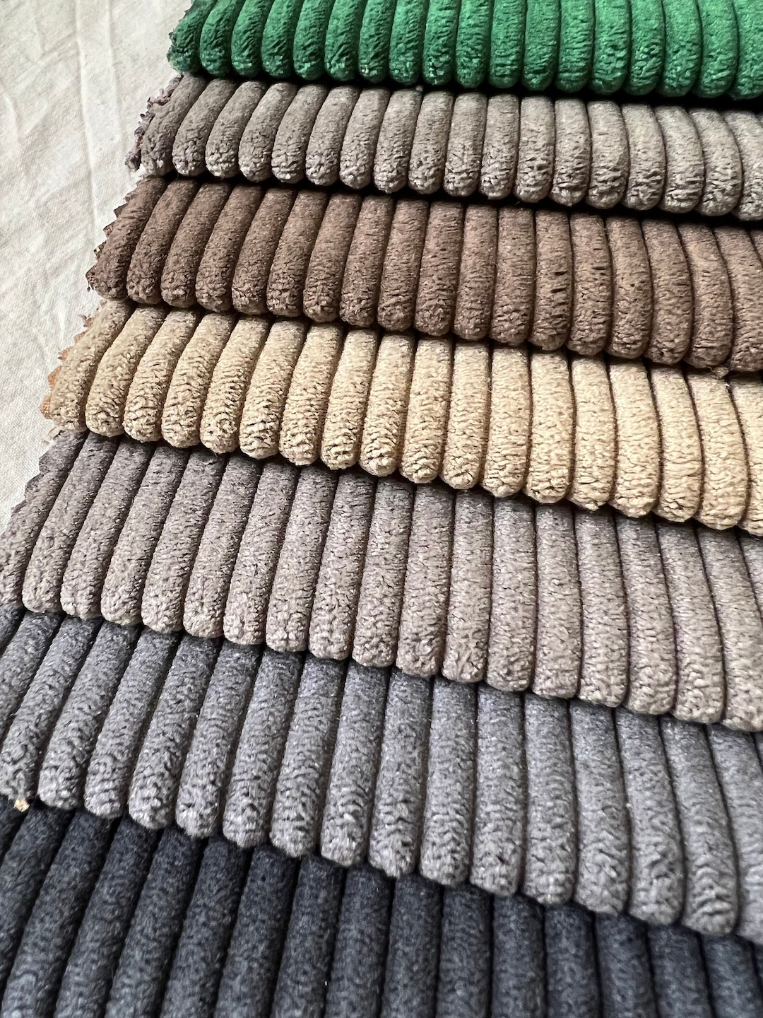 Corduroy Velvet Upholstery Fabric by the Yard, 36 Color Luxurious Home ...