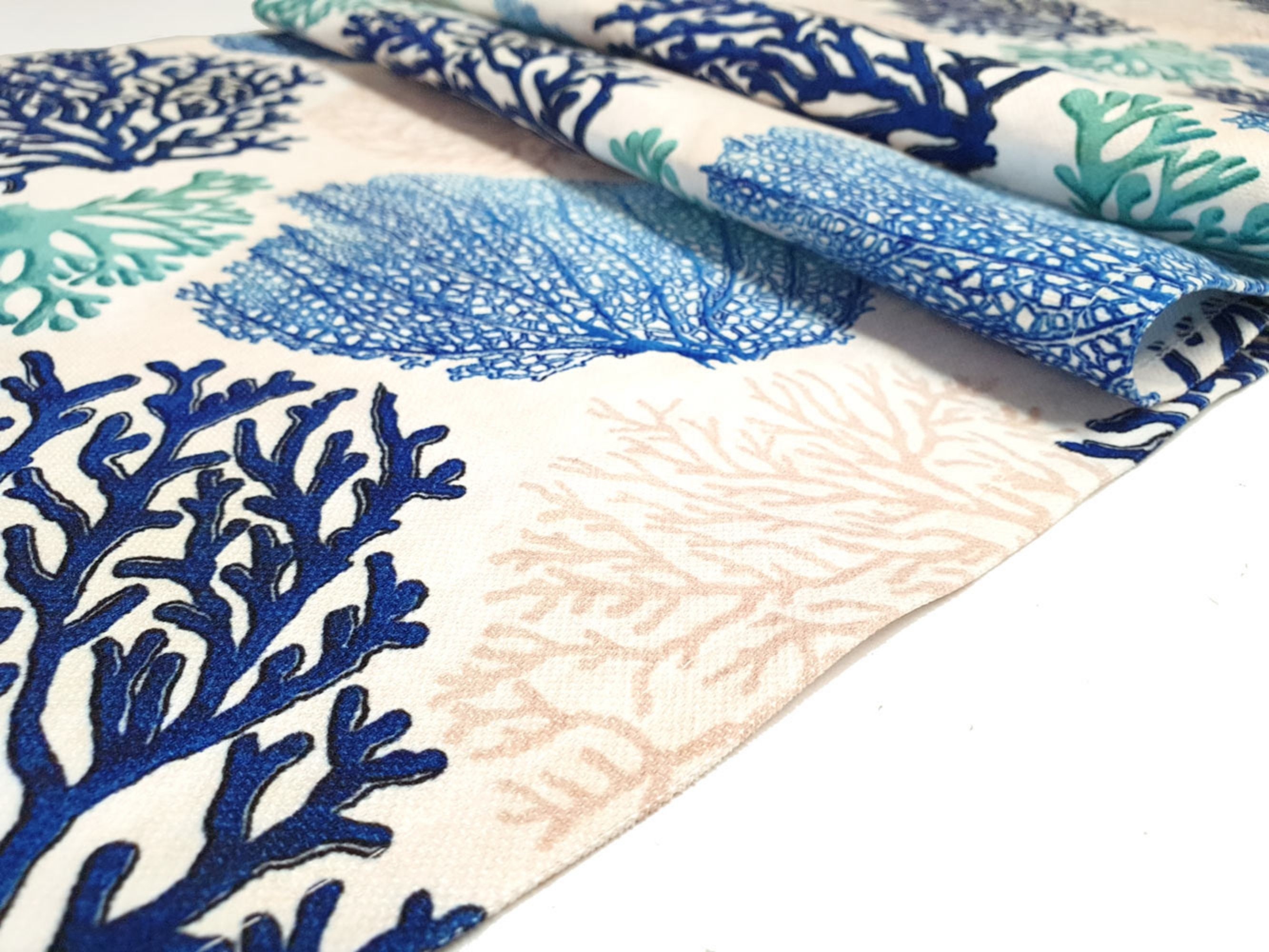 Blue Mint Coral Pattern Table Runner 16''x - Etsy