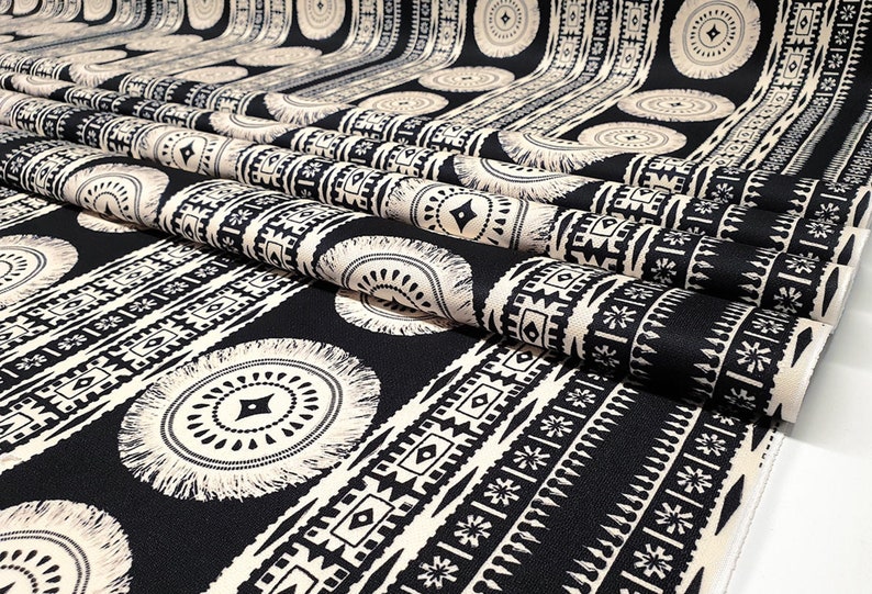 Aztec Design Upholstery Fabric by the Meter Boho Home Decor | Etsy