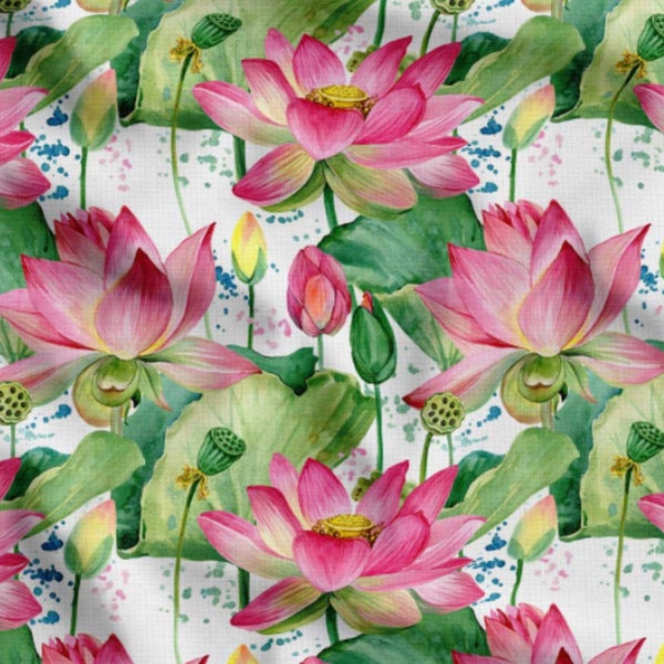 Lotus Fabric - Etsy