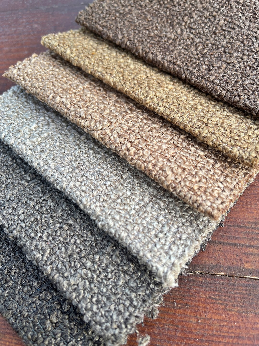 Solid 6 Color Boucle Upholstery Fabric by the Yard, Home Decor Boucle ...