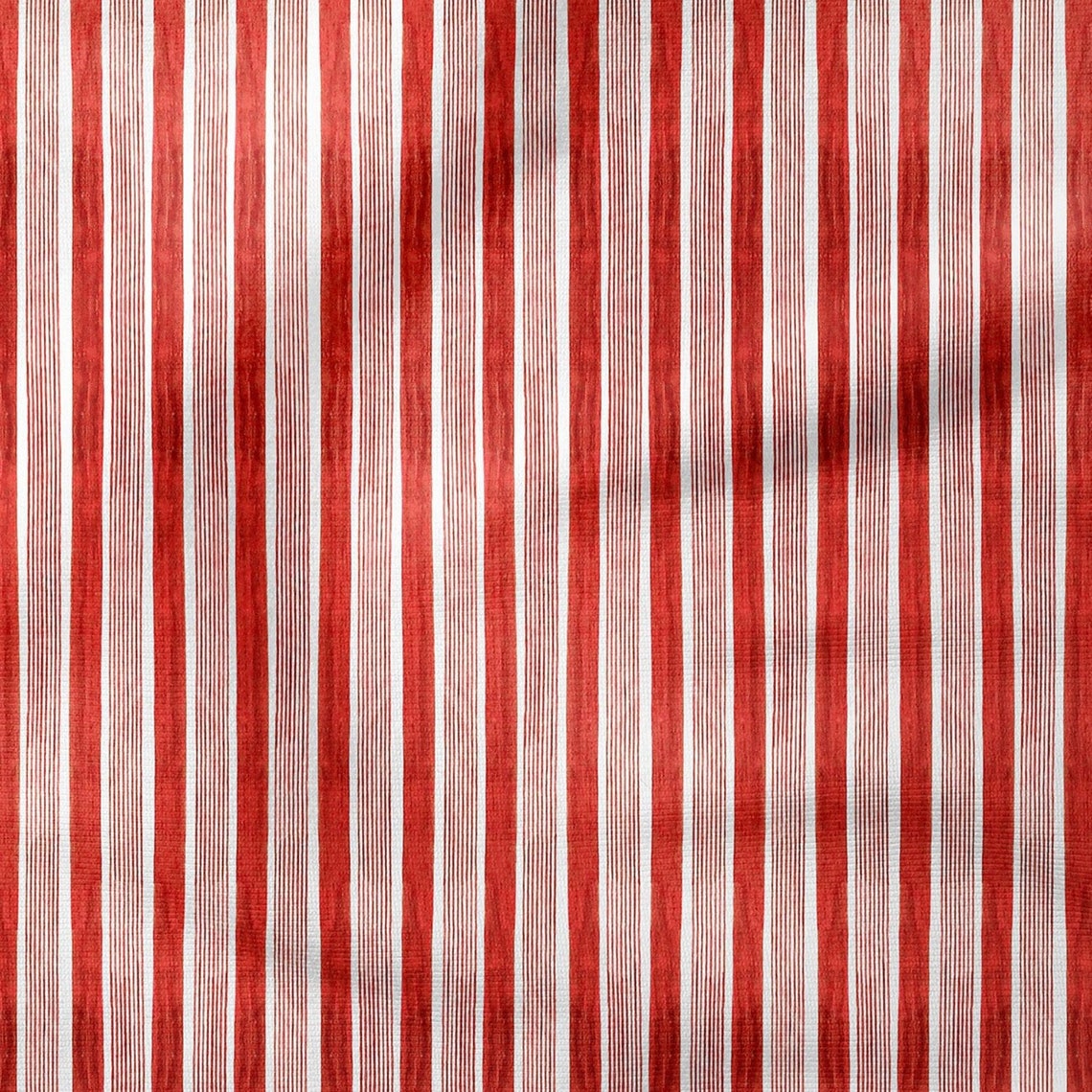 Vintage Look Red Strip Upholstery Fabric by the Meter, Strip Home Decor ...