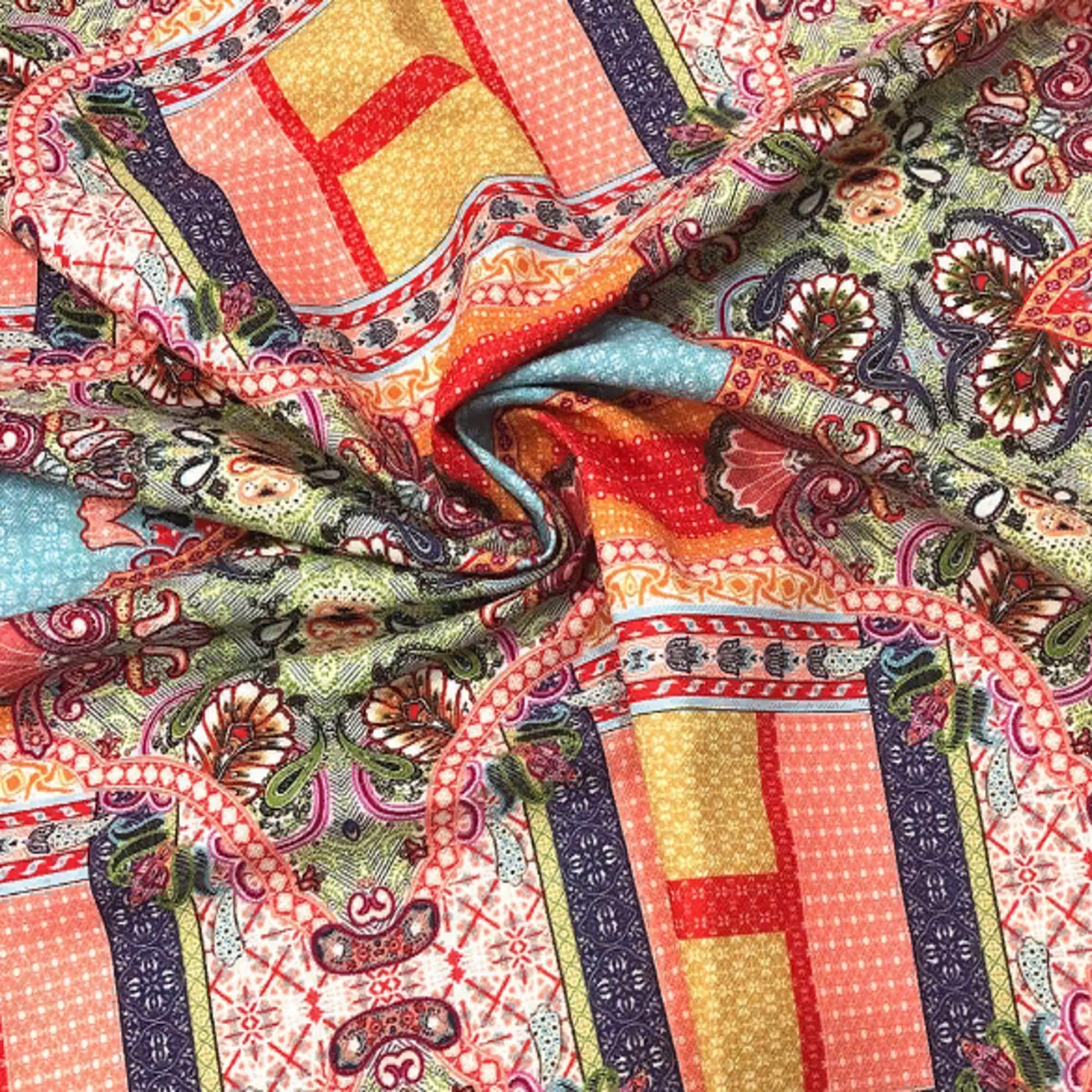 Ethnic Indian Pattern Upholstery Fabric by the Meter Boho | Etsy