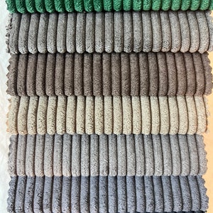 Corduroy Velvet Upholstery Fabric by the Yard, 36 Color Luxurious Home ...