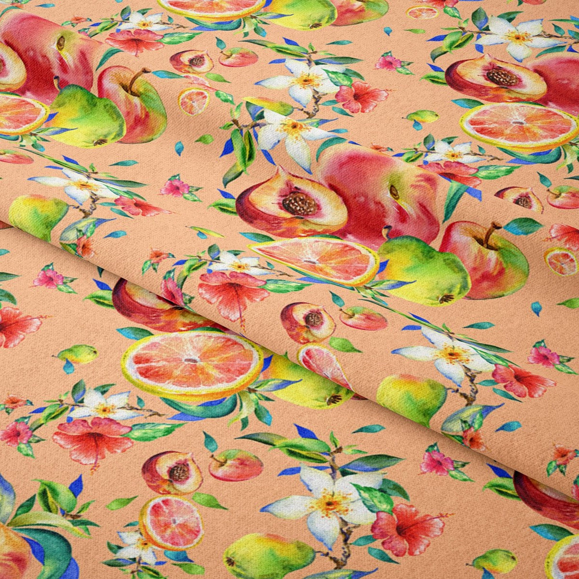 Summer Fruits Upholstery Fabric by the Meter Fruit Home Decor - Etsy